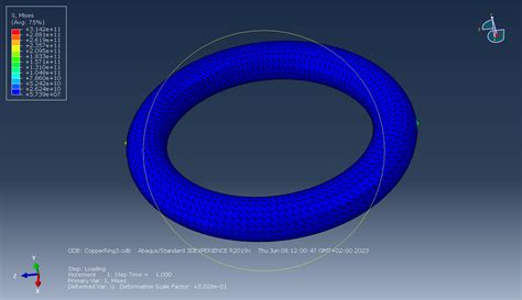 Tensile Test On A Solid Ring Abaqus R Fea