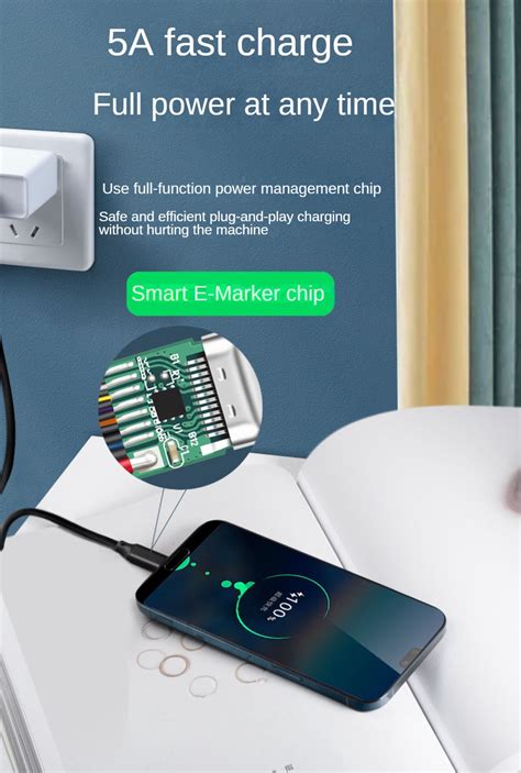 Type C To Type C 20gbps Data Cable 100w 5a C To C Fast Charging Cable Usb3 2 Gen2 4k Screen