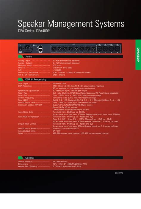 Marani Dpa480p 4 In 8 Out Speaker Management System Professional Audio Processor At Best Price