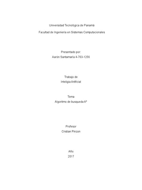 Algoritmo A Estrella Pdf Algoritmos Y Estructuras De Datos Áreas De Informática