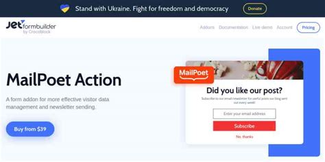 Jetformbuilder Mailpoet Action Pluginizer