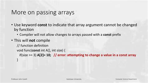 Arrays An Array Is A Grouping Of Elements Of The Same Type That Share A Common Base Name Can
