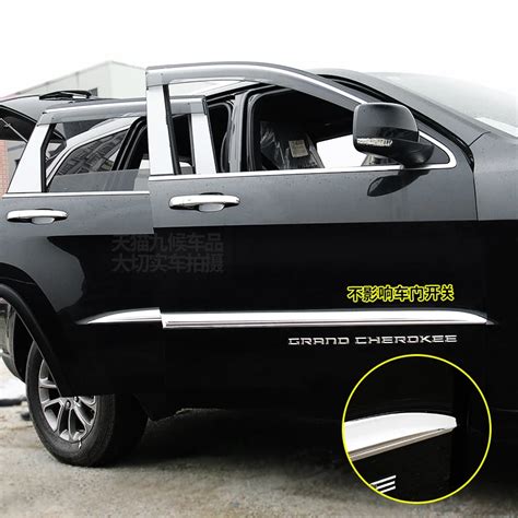 Abs Chrome Side Molding Garnish Cover Trim Body Kits Car Styling