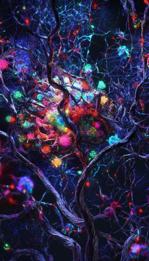 Stunning 3d Visualization Of Vibrant Neuron Networks In The Human Brain Highlighting Their