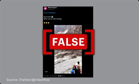 Old Video Of A Flash Flood Wrongly Linked To Cyclone Biparjoy