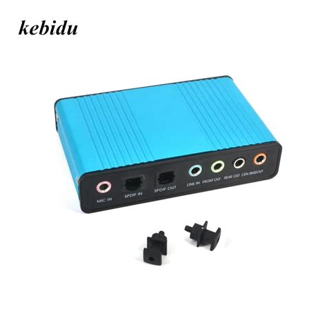 Kebidu USB Sound Card Channel Optical External Audio Card SPDIF Controller CM