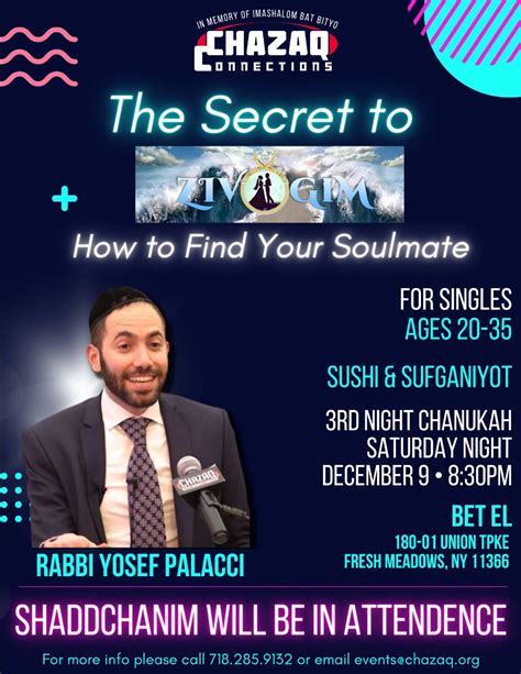 Rabbi Yosef Palacci The Secret To How To Find Your Soulmate