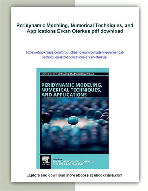 Peridynamic Modeling Numerical Techniques And Applications Erkan Oterkus Pdf
