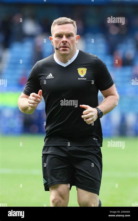 John Beaton Official Scottish Football Association Registered Referee Exercising Before A