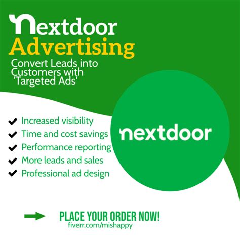Create Nextdoor Ads That Converts Leads By Mishappy Fiverr