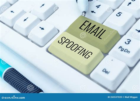 Conceptual Display Email Spoofing Concept Meaning Secure The Access And Content Of An Email