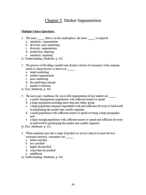 Market Segmentation Questions Pdf Market Segmentation Marketing