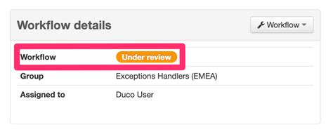 Running A Process Using The Exceptions Workflow Duco