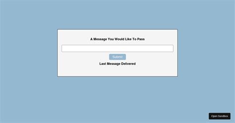 Pass Message Project Codesandbox