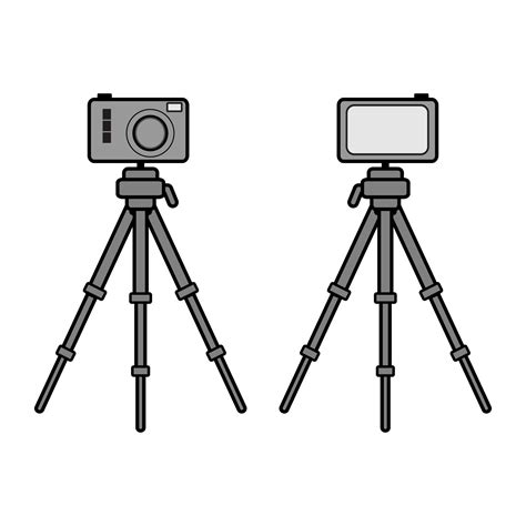 Vector Illustration Of Tripod And Digital Camera 14891737 Vector Art At Vecteezy
