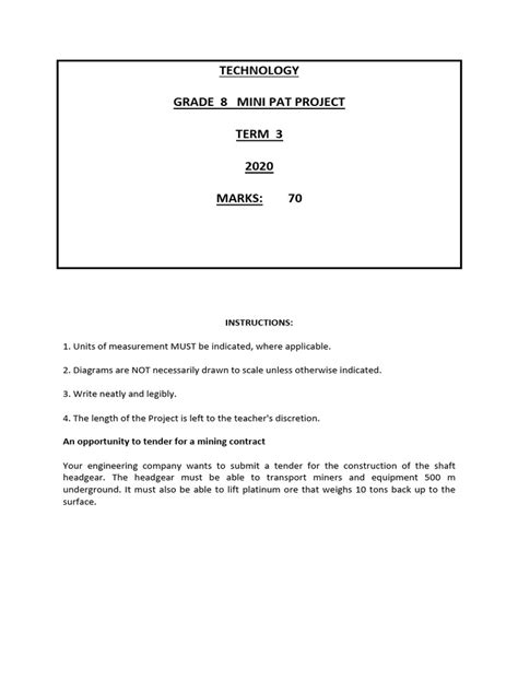 Grade 8 Tech Mini Pat Download Free Pdf Mining