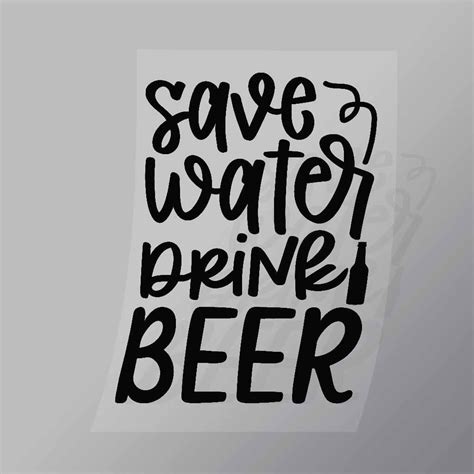 Save Water Drink Beer Black DTF Apparel Transfer - DTF Shop