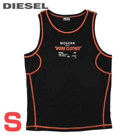 【楽天市場】 Diesel ディーゼル メンズ コントラストステッチアクセント ストレッチ コットン ノースリーブカットソー タンクトップ【t