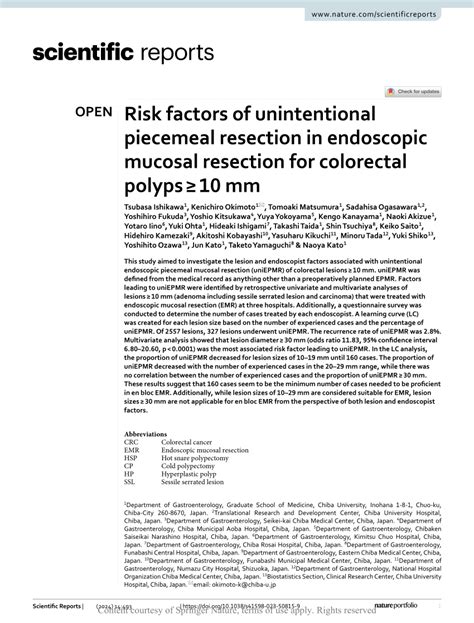 Pdf Risk Factors Of Unintentional Piecemeal Resection In Endoscopic Mucosal Resection For