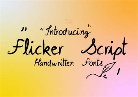 Flicker Script Font Font Canyon