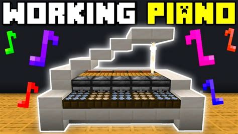 🦅 Minecraft Working Piano Tutorial Youtube