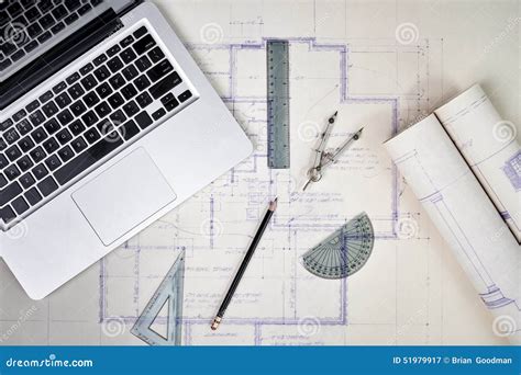Architect S Office Stock Image Image Of Drafting Engineering 51979917