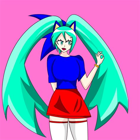 Sonic Hatsune Miku By Swordbrine101 On Deviantart