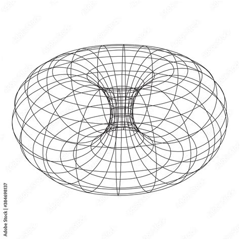 Torus Topology Circle Geometry Mathematics On White Background Stock Vector Adobe Stock