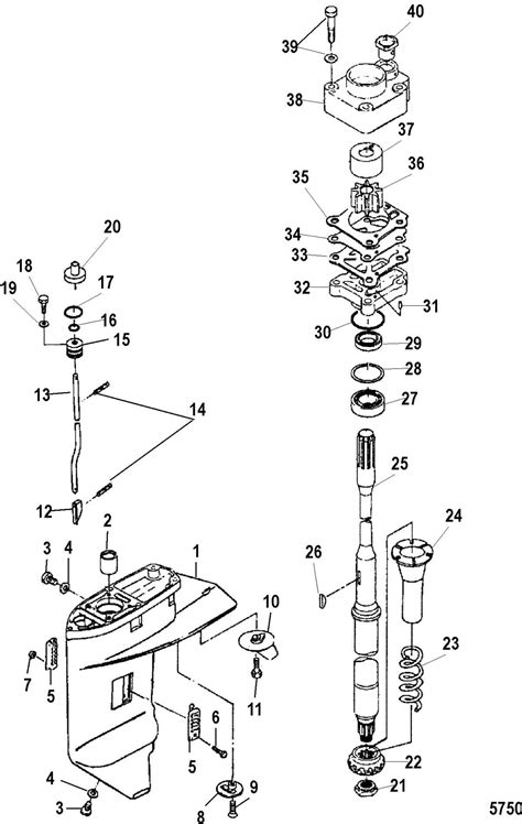 A Detailed Diagram Of Mercury Outboard Engine Parts