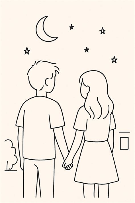 Easy And Simple Couple Drawing Easy Love Drawings Easy Drawings Easy