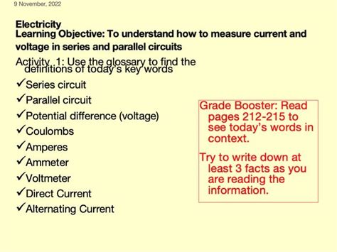 Electrical Circuits Gcse Physics Lesson Powerpoint Edexcel Electrical Circuits Gcse Physics Lesson Powerpoint Edexcel