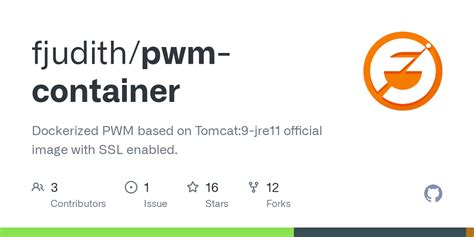 Github Fjudithpwm Container Dockerized Pwm Based On Tomcat9 Jre11