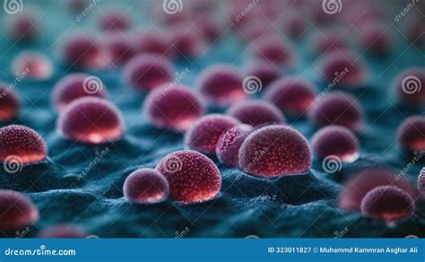 Human Cell Or Embryonic Stem Cell Microscope Background Royalty Free