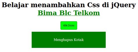 Belajar Jquery Part 8 Menghapus Element Dengan Jquery Blc Telkom
