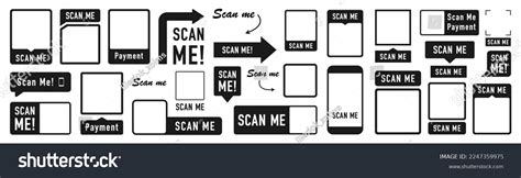 Qr Code Set Scan Me Scan Stock Vector Royalty Free 2247359975