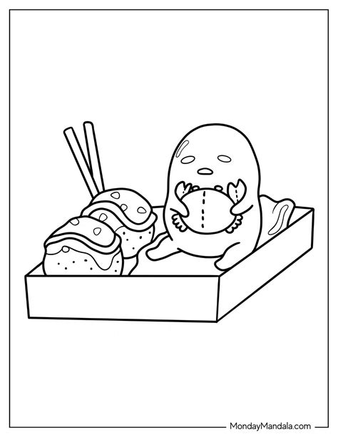 20 Gudetama Coloring Pages Free Pdf Printables