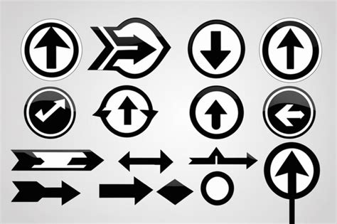 Premium Photo Black Arrow Icons Interface Back Forward Left Right Up