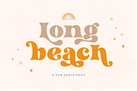 Long Beach Retro Font Svg Ttf Otf Dxf Fonts Procreate Fonts Cricut Fonts Download
