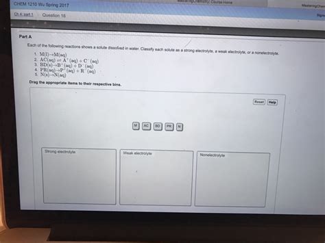 solved each of the following reactions how s a solute