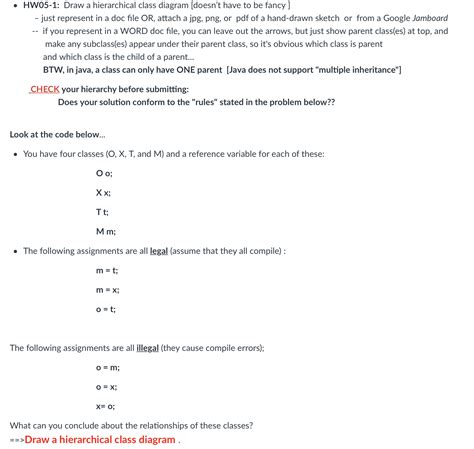 Solved Hw05 1 Draw A Hierarchical Class Diagram Doesnt