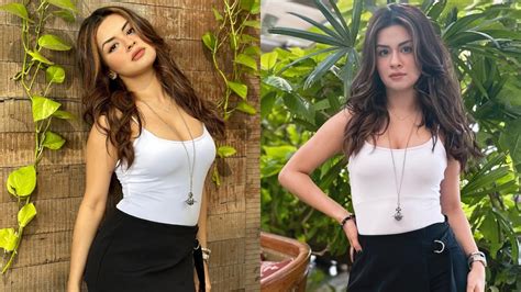 Glam Girl Avneet Kaur Raises Tempature In White Camisole Top And Black