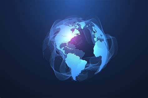 글로벌 네트워크 연결 개념 빅 데이터 시각화 글로벌 컴퓨터 네트워크의 소셜 네트워크 통신 인터넷 기술 비즈니스 과학 벡터 일러스트레이션 개념에 대한 스톡 벡터 아트 및 기타