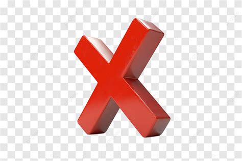 3d Red X Symbol With Glossy Finish Red X Symbol 3d X Symbol Glossy