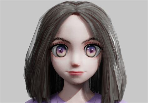 Cute Anime Girl V32154 3d Model By Nickianimations