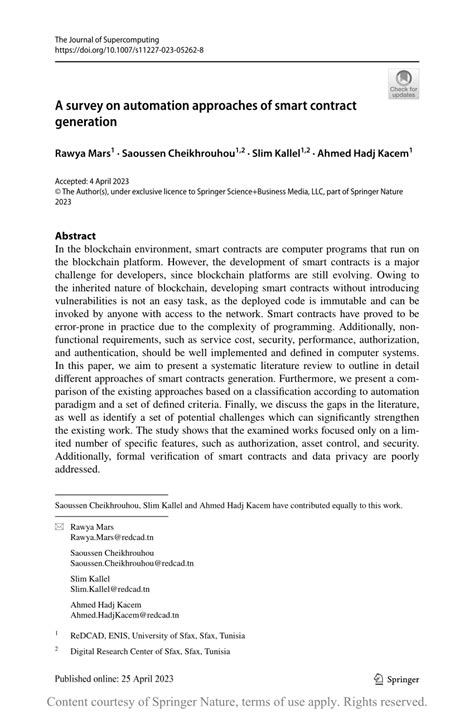 A Survey On Automation Approaches Of Smart Contract Generation Request Pdf