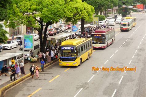 ရန်ကုန်မြို့တွင်းရှိ ‌ybs မှတ်တိုင်များတွင် ယာဉ်များ နှစ်ထပ်ရပ်တန့်မှုမရှိစေရေး စဉ်ဆက်မပြတ် စစ