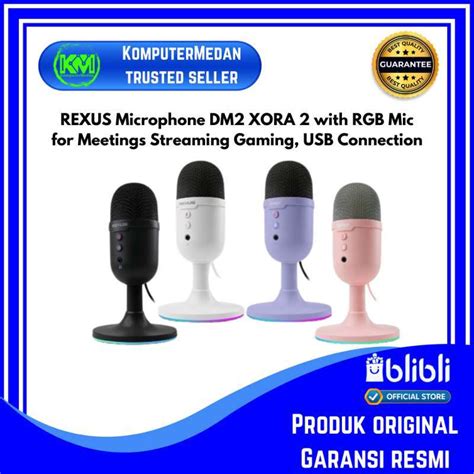 Jual Rexus Microphone Dm2 Xora 2 With Rgb Mic For Meetings Streaming Gaming Usb Connection Di