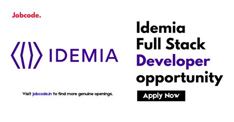 Full Stack Developer Job Opportunity At Idemia Jobcode