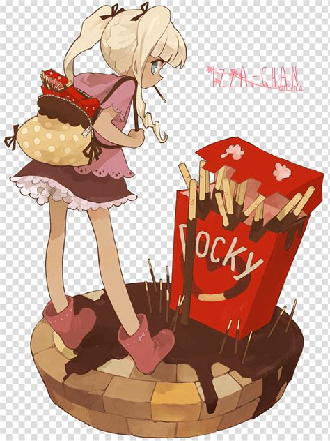 Anime Girl With Pocky