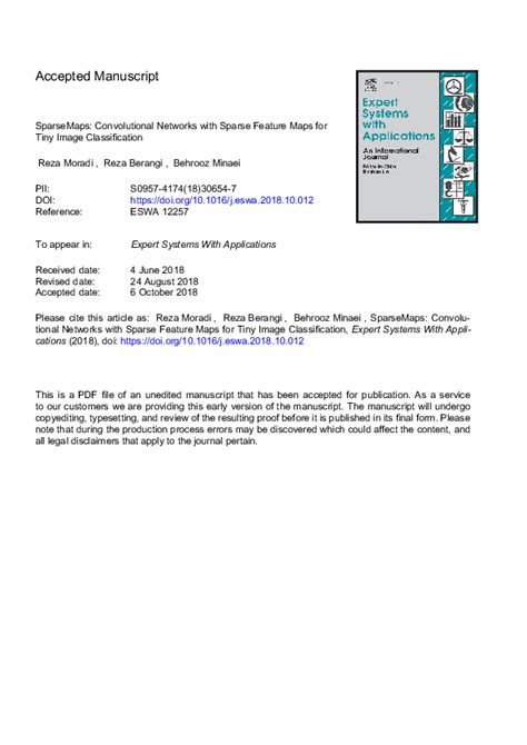 Pdf Sparsemaps Convolutional Networks With Sparse Feature Maps For